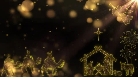 Bright Christmas Nativity scene animatio... | Stock Video | Pond5