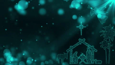 Bright Christmas Nativity scene animatio... | Stock Video | Pond5