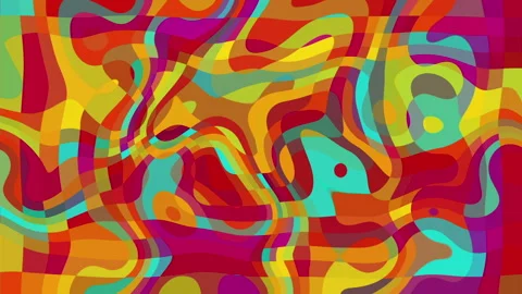bright color palette complex shapes, ani... | Stock Video | Pond5