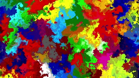 bright color palette complex shapes, ani... | Stock Video | Pond5