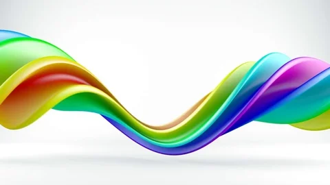 Bright colorful twisted 3D shape spinnin... | Stock Video | Pond5