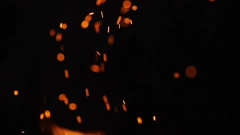 Bright flames of fire over black studio... | Stock Video | Pond5