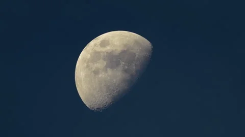 Bright full moon behind fast moving thin... | Stock Video | Pond5