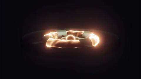 Bright glowing fire circular shapes insi... | Stock Video | Pond5