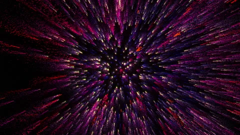Bright multi-colored particles fill the ... | Stock Video | Pond5