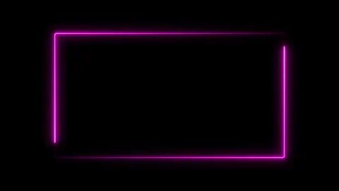Bright neon effect rectangle frame Loop ... | Stock Video | Pond5