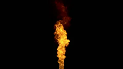 Bright Orange-Yellow Flame Shooting Up V... | Stock Video | Pond5