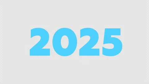Bright pink numbers 2024 to blue 2025. F... | Stock Video | Pond5