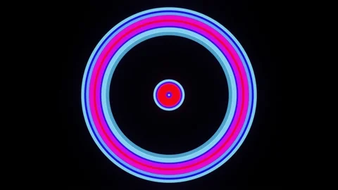 Bright pulsating circles on a dark backg... | Stock Video | Pond5