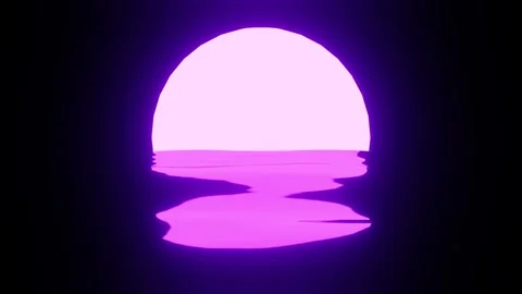 Bright Purple Sunset or Moon reflection ... | Stock Video | Pond5