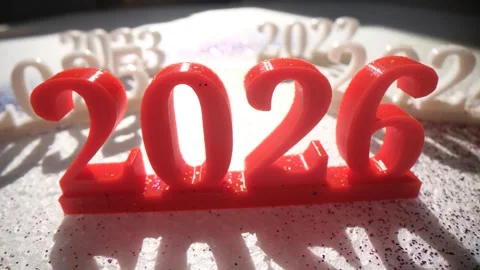Bright red numbers create a stunning vis... | Stock Video | Pond5