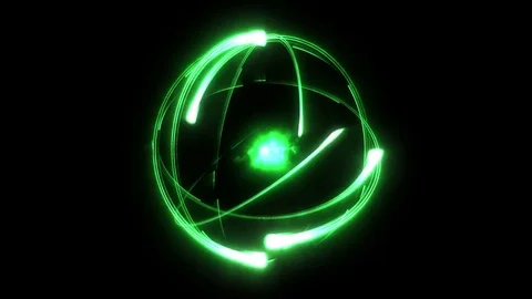 Bright stylised scientific atom animatio... | Stock Video | Pond5