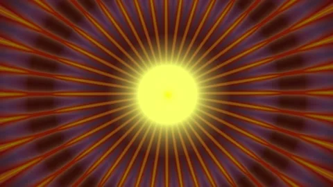 The bright sun rotates counterclockwise. | Stock Video | Pond5