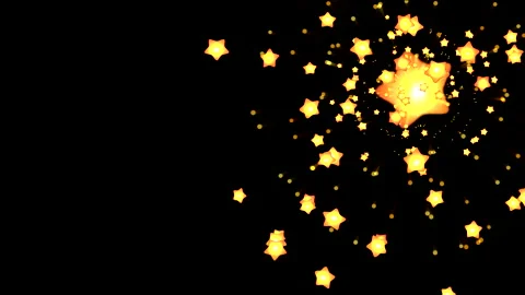 Bright yellow stars on black background.... | Stock Video | Pond5
