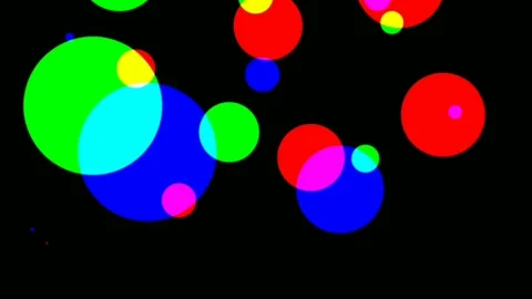 Brightly coloured circle moving and popp... | Stock Video | Pond5