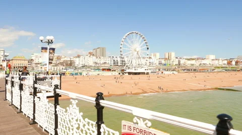 Brighton Pier and the Giant Wheel of Bri... | Stock Video | Pond5