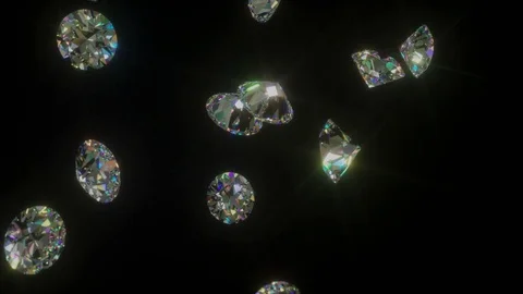 Falling Diamonds Stock Footage ~ Royalty Free Stock Videos | Pond5