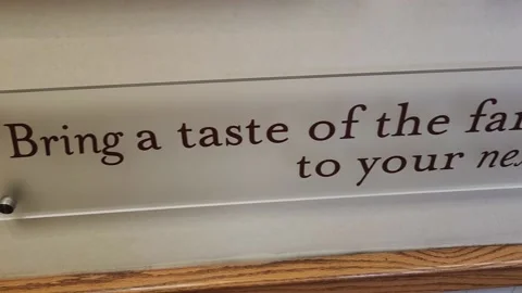 Bring a Taste of the Farm Signage | Stock Video | Pond5
