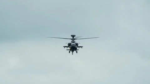 British army Boeing Apache Attack helico... | Stock Video | Pond5