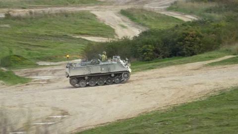 British army REME Bulldog FV432 APC tank... | Stock Video | Pond5