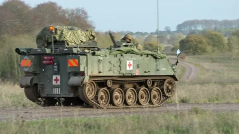 British army REME Bulldog FV432 APC tank... | Stock Video | Pond5
