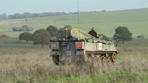 British army REME Bulldog FV432 APC tank... | Stock Video | Pond5