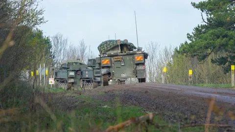 British army REME Bulldog FV432 APC tank... | Stock Video | Pond5