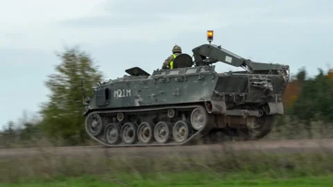 British army REME Bulldog FV434 APC tank... | Stock Video | Pond5