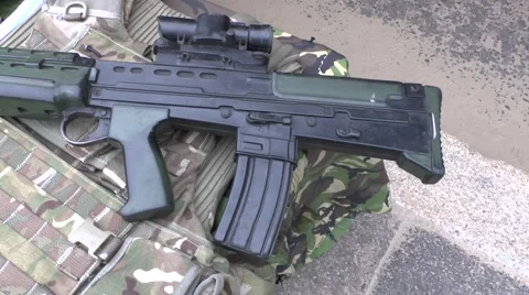 British Army SA80 Assault Rifle | Stock Video | Pond5