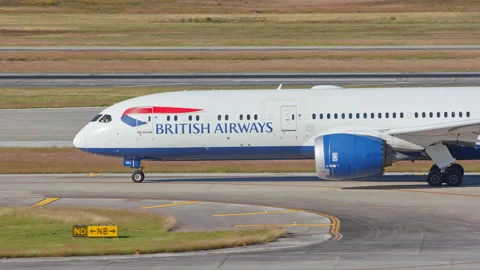British Boeing 787 Dreamliner Close-up T... | Stock Video | Pond5