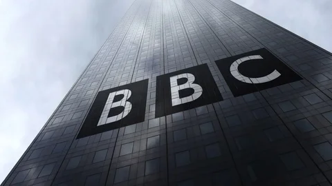 British Broadcasting Corporation BBC log... | Stock Video | Pond5