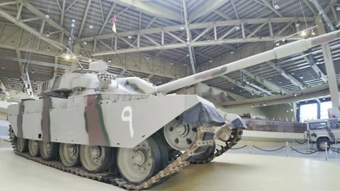 British Chieftain tank on display at Jor... | Stock Video | Pond5