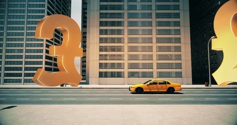 British Pound Sign In The City - Street ... | Stock Video | Pond5