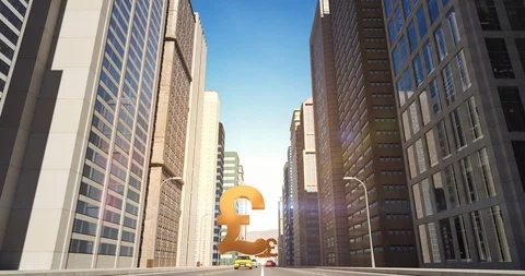 British Pound Sign In The City - Street ... | Stock Video | Pond5