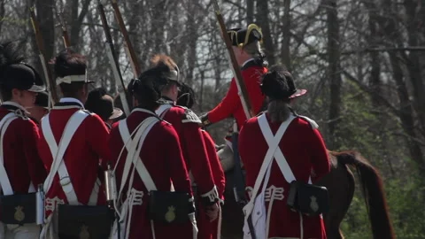 British Re-enactors of the Revolutionary... | Stock Video | Pond5