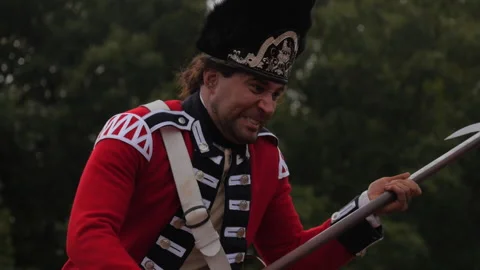 British Redcoats Charging into 1775 Batt... | Stock Video | Pond5