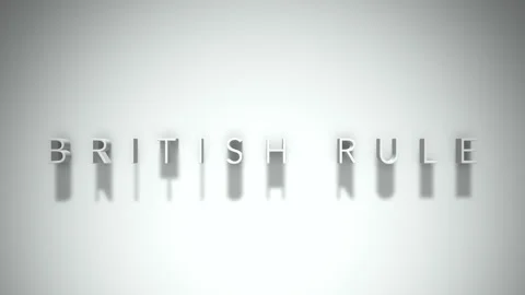 british rule 3D title animation white te... | Stock Video | Pond5