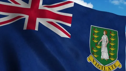 British Virgin Islands flag waving in th... | Stock Video | Pond5