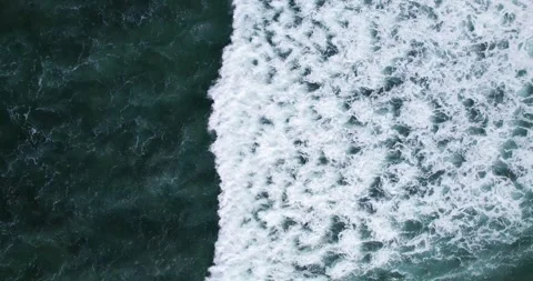 Broad wave broke and turned into white f... | Stock Video | Pond5