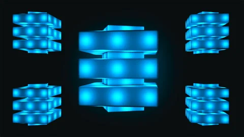 Broadcast Floating Spinning Hi-Tech Illu... | Stock Video | Pond5