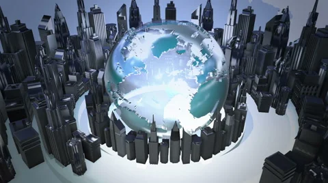 Broadcast world loop animation | Stock Video | Pond5