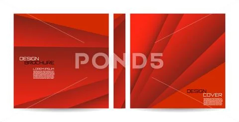 Brochure template with striped overlapping diagonal lines. Magazine ...