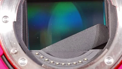 Broken camera shutter reveals inner comp... | Stock Video | Pond5