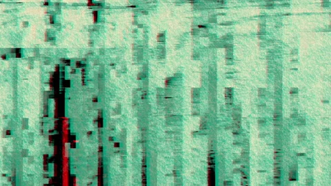 Broken computer screen visual with glitc... | Stock Video | Pond5