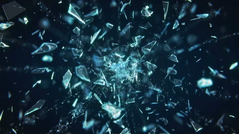 Broken Glass Exploding Against Black Bac... | Stock Video | Pond5