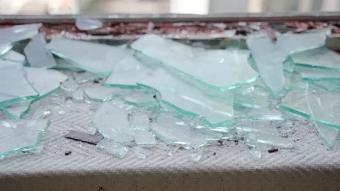 Broken Glass Window Stock Video Footage | Royalty Free Broken Glass ...
