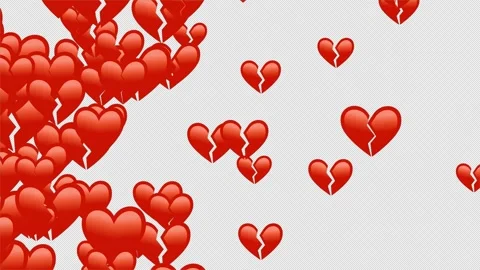 Broken Hearts Animated Emoji Pack with T... | Stock Video | Pond5