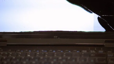 a broken laptop screen on a colorful bac... | Stock Video | Pond5