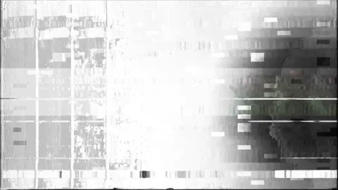 Broken TV static noise effect. Black and... | Stock Video | Pond5