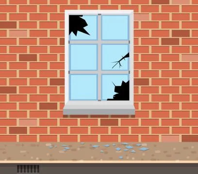 Broken Window Cartoon